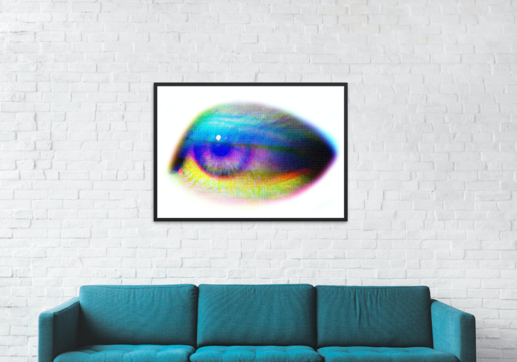 ‘BLINK’: Light Reactive Digital Art Poster, Wall Decoration in a ...